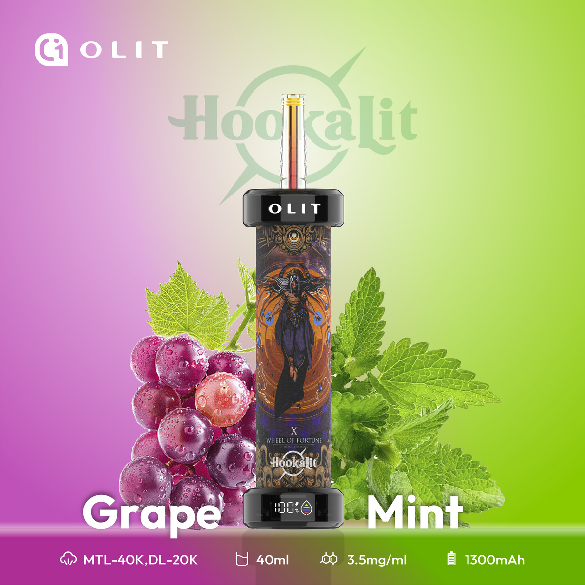 Grape Mint - Olit 40K Hookah | Disposable Vape – Olit