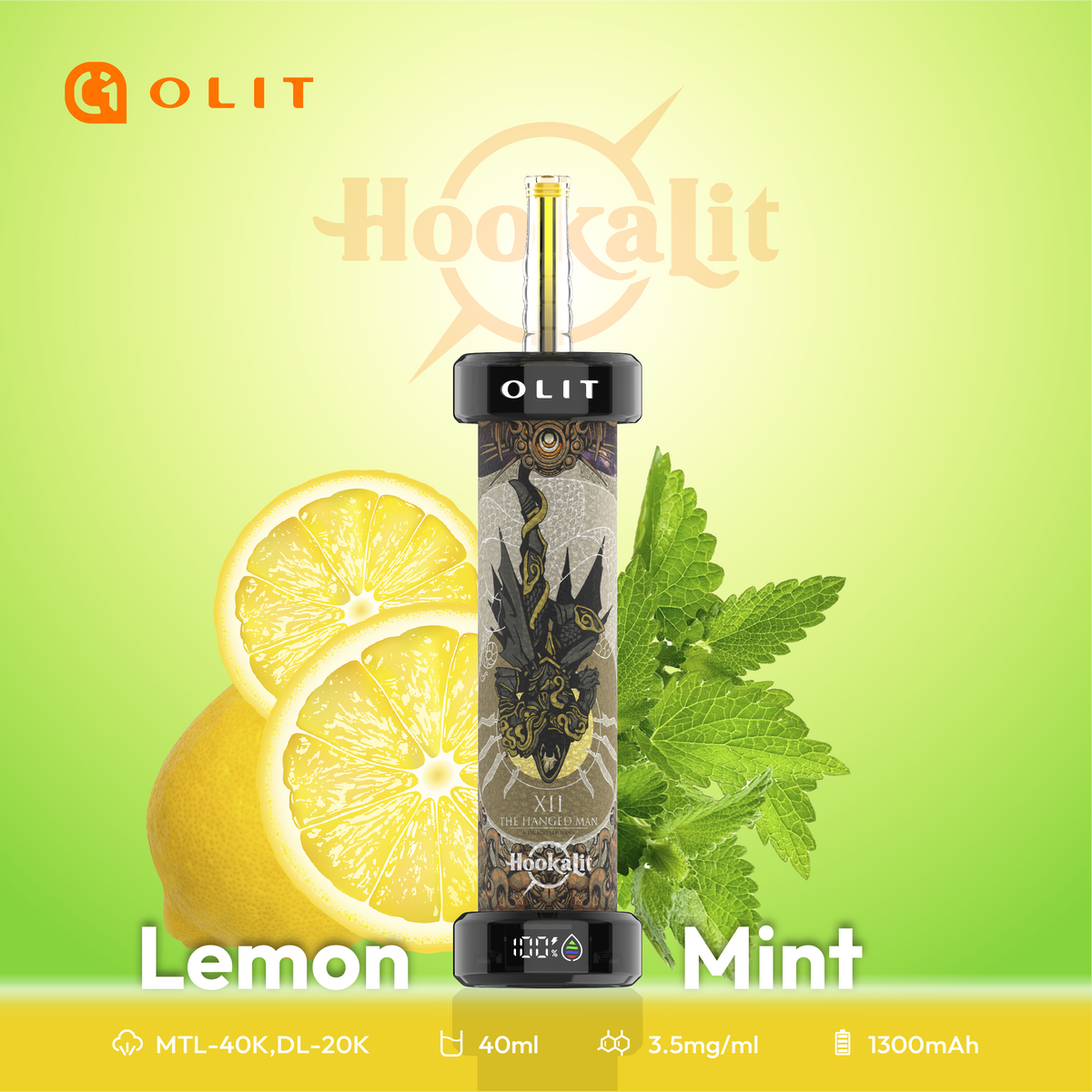 Lemon Mint Olit 40K Hookah | Disposable Vape – Olit